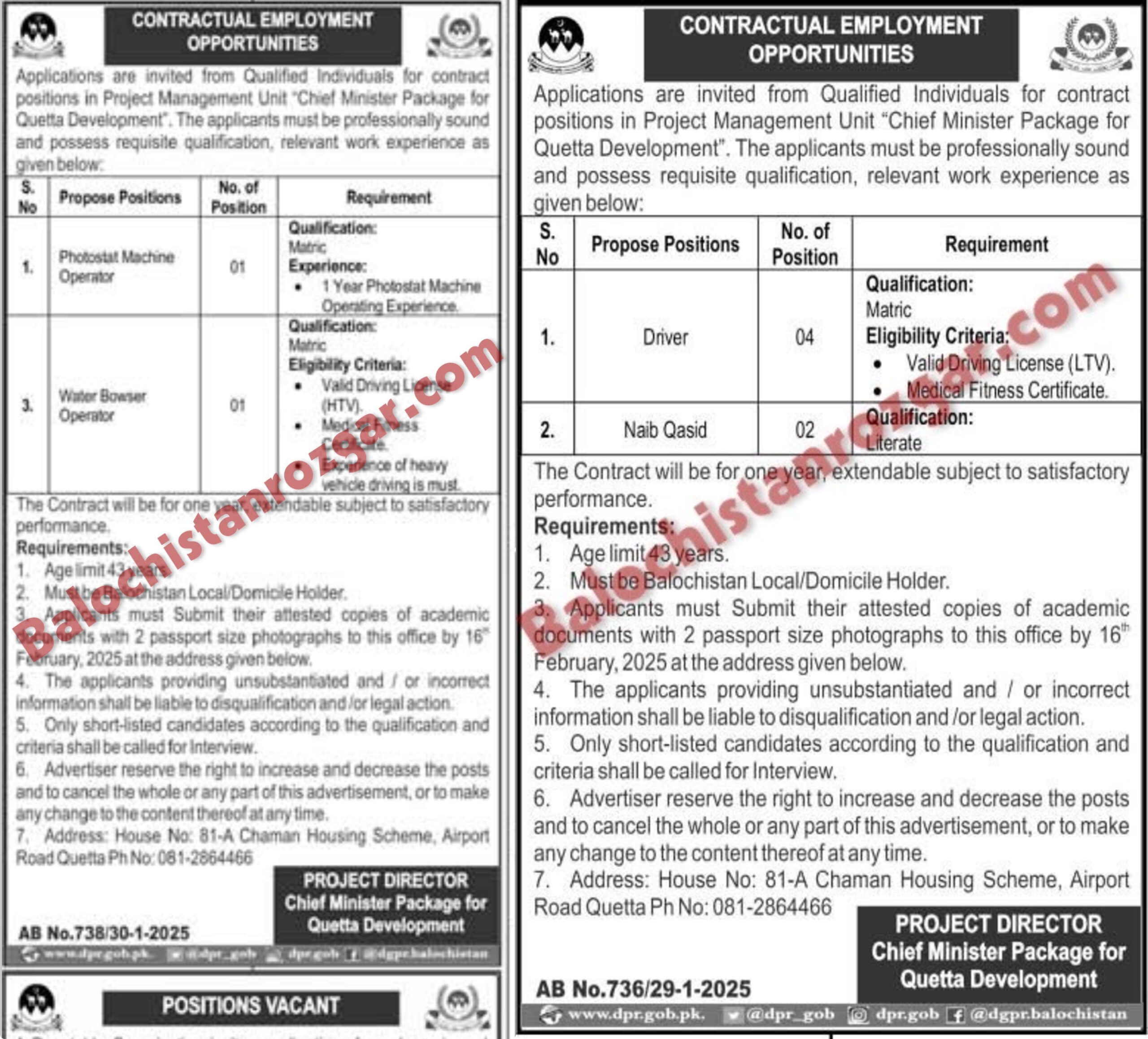 Chief Minister Package For Quetta Development Jobs 2025 - Balochistan ...